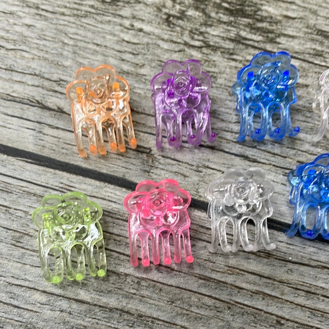Brightly colored flower plastic plant clips for orchids ...