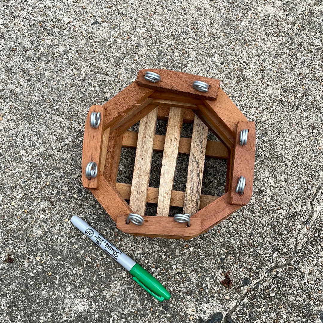 6" octagonal wooden vanda basket for orchids – QuarterAcreOrchids