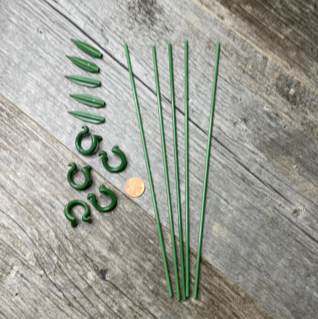 Flower spike & plant support stake with ring - two sizes ...