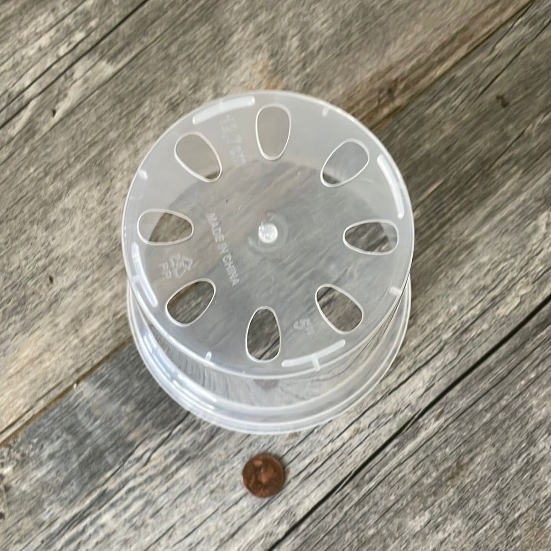 5" ultra clear round orchid pot – QuarterAcreOrchids